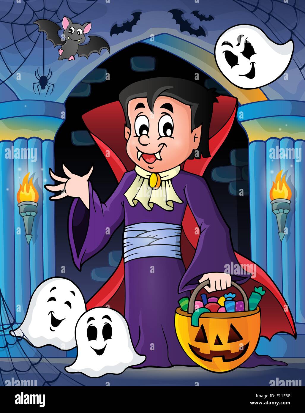 Halloween vampire theme image 4 - picture illustration Stock Photo - Alamy