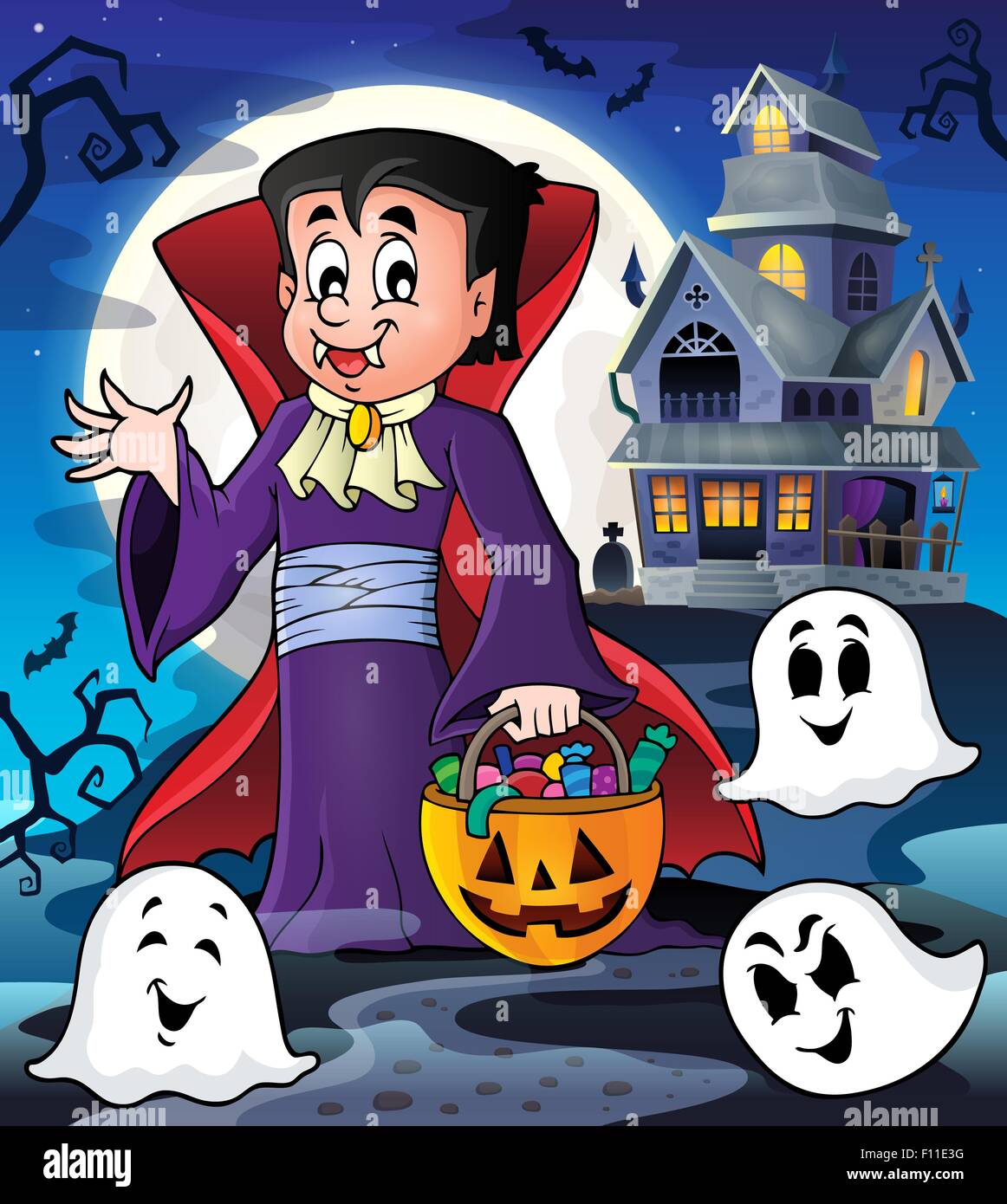 Halloween vampire theme image 3 - picture illustration Stock Photo - Alamy