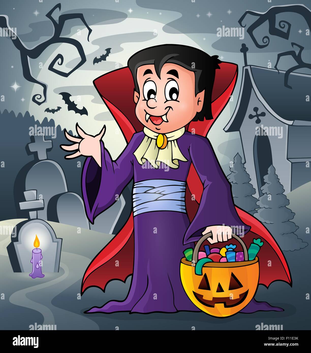 Halloween vampire theme image 6 - picture illustration Stock Photo - Alamy