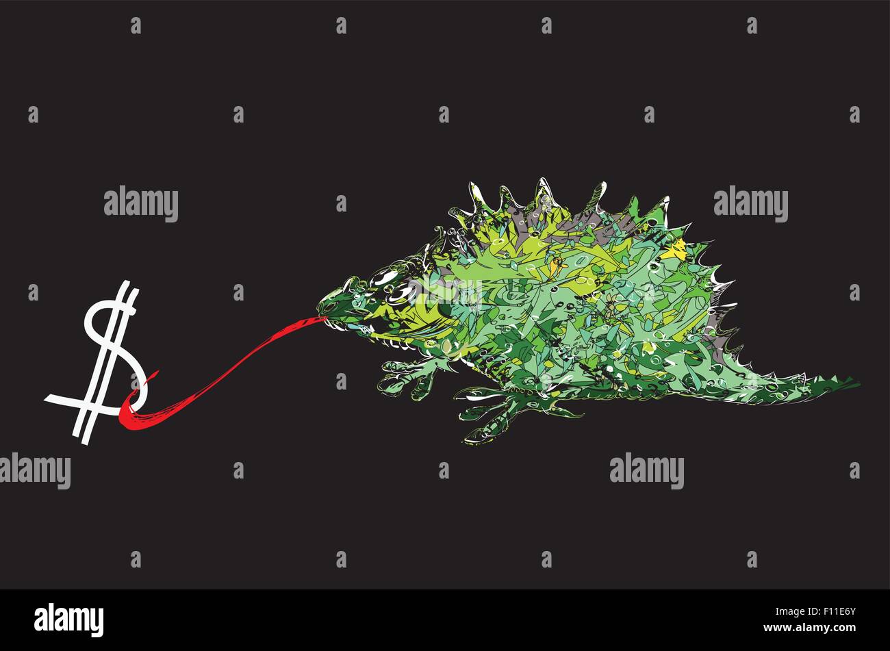 Lizard lick Stock Vector Images - Alamy