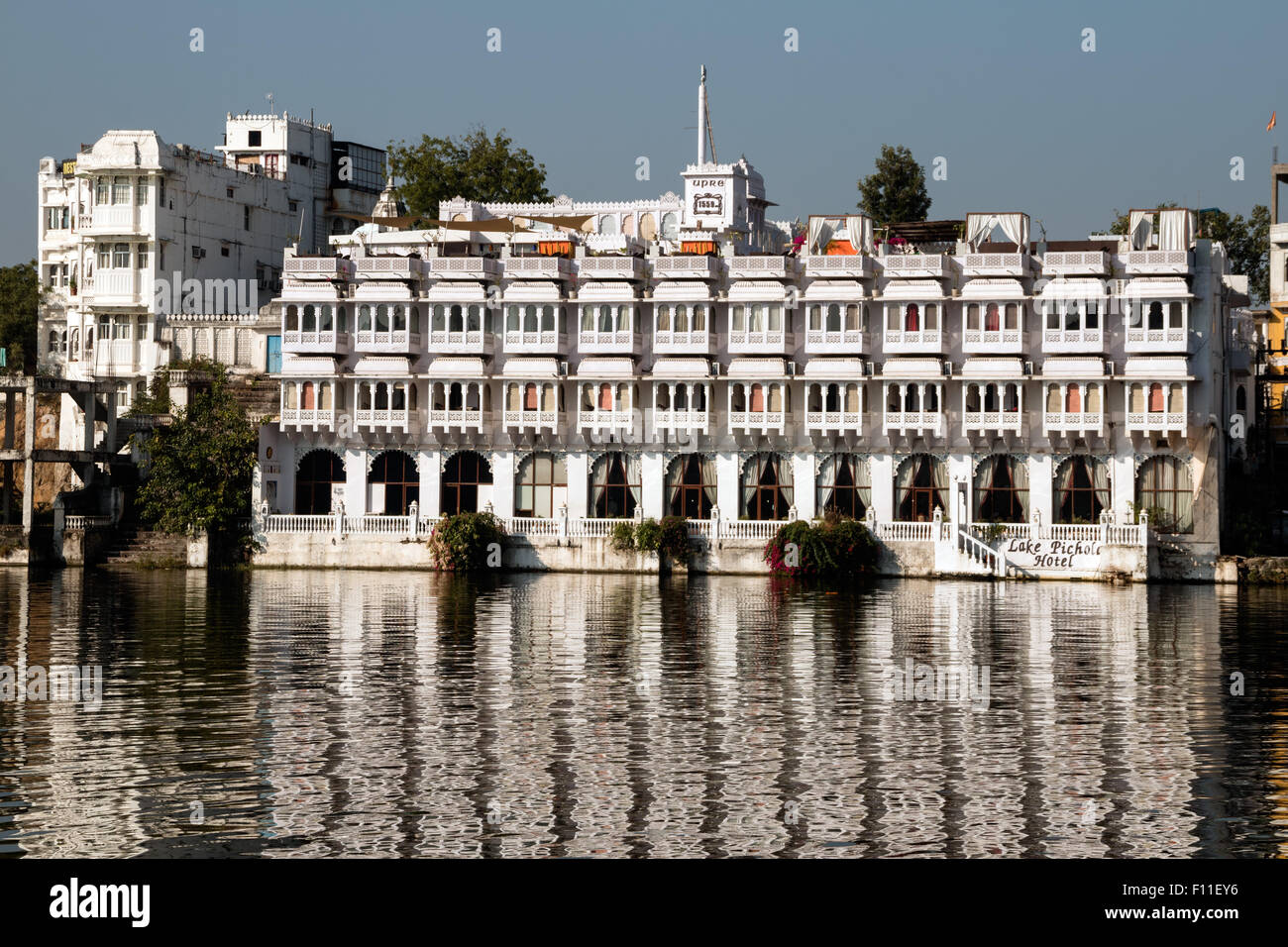 Upre Restaurant on Lake Pichola, Udaipur, Rajasthan, India Stock Photo ...