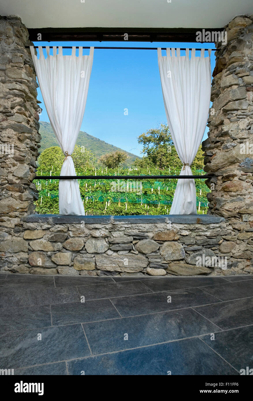 stone veranda exterior Stock Photo - Alamy