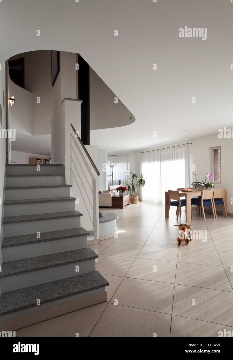 interior apartment with stairs, lighting Stock Photo - Alamy