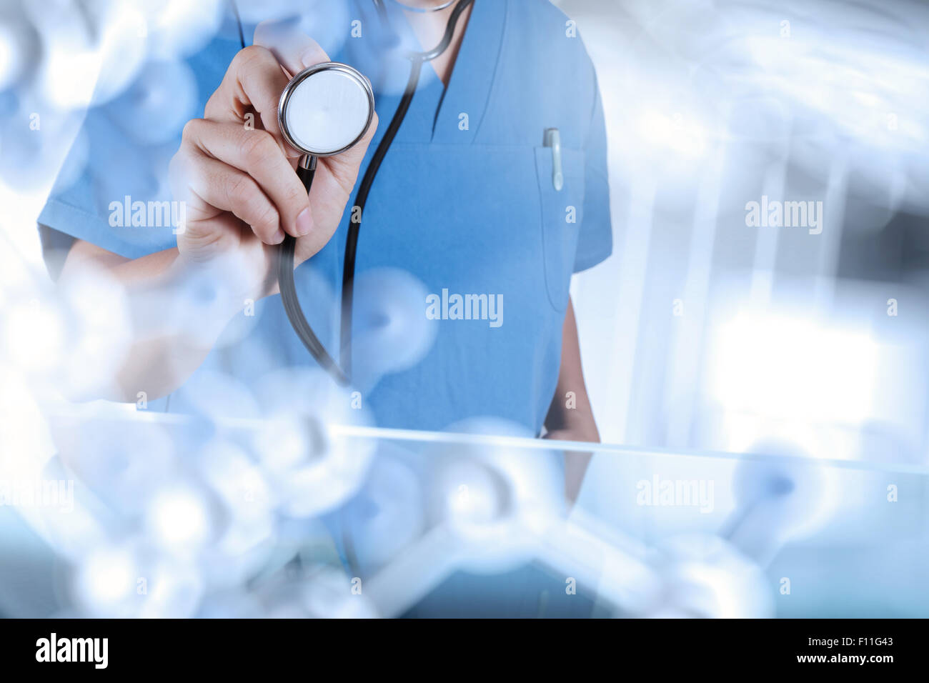 smart medical doctor working with operating room as concept Stock Photo ...