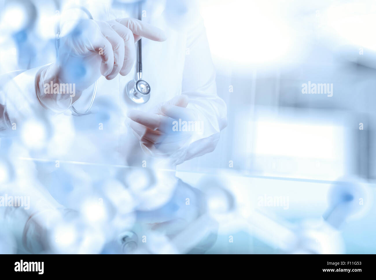 smart medical doctor working with operating room as concept Stock Photo ...