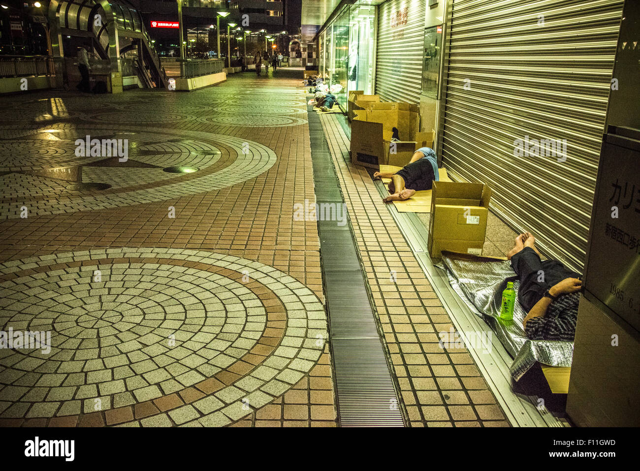 Homeless people around Shinjuk Station,Shinjuku-Ku,Tokyo,Japan Stock ...