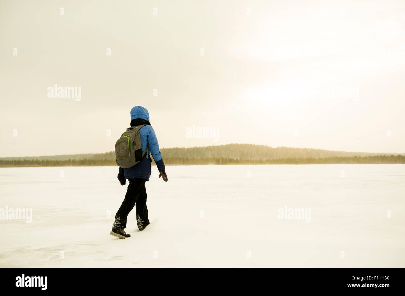 Hiker on field path hi-res stock photography and images - Alamy