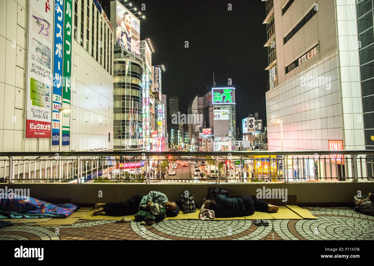 Homeless people around Shinjuk Station,Shinjuku-Ku,Tokyo,Japan Stock ...