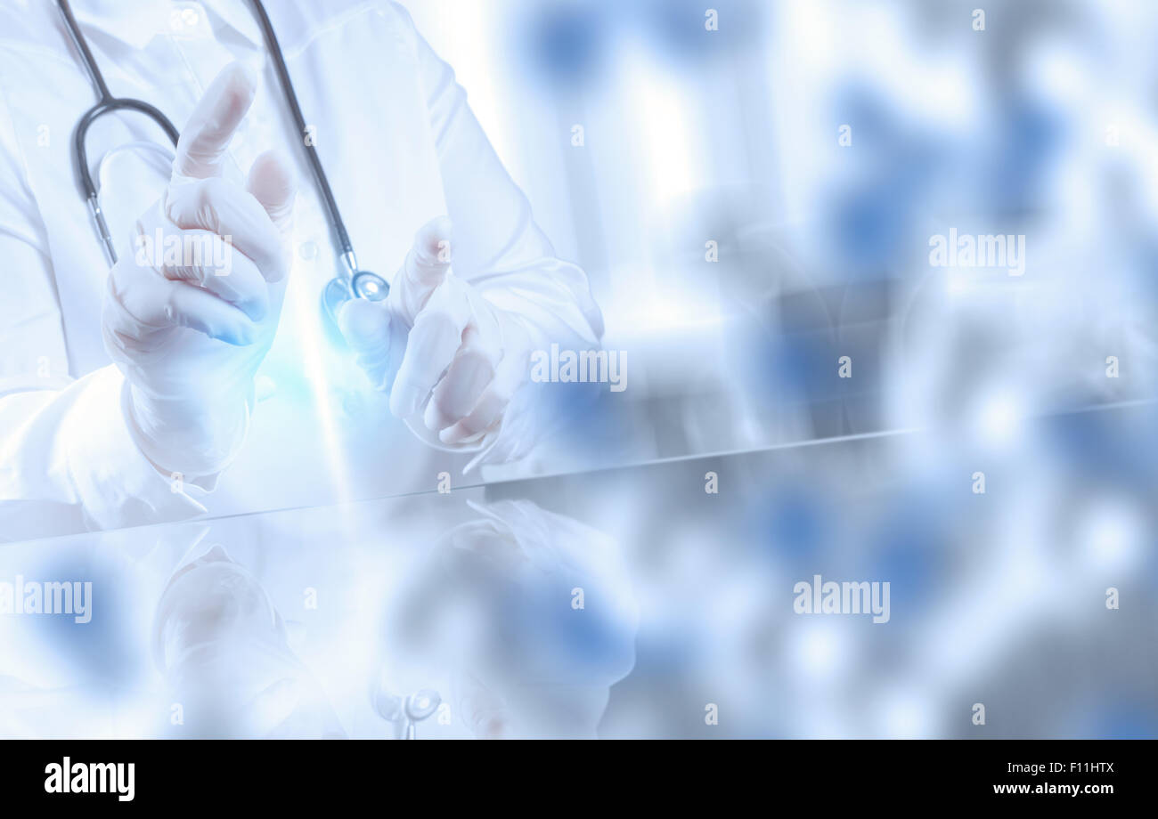 smart medical doctor working with operating room as concept Stock Photo ...