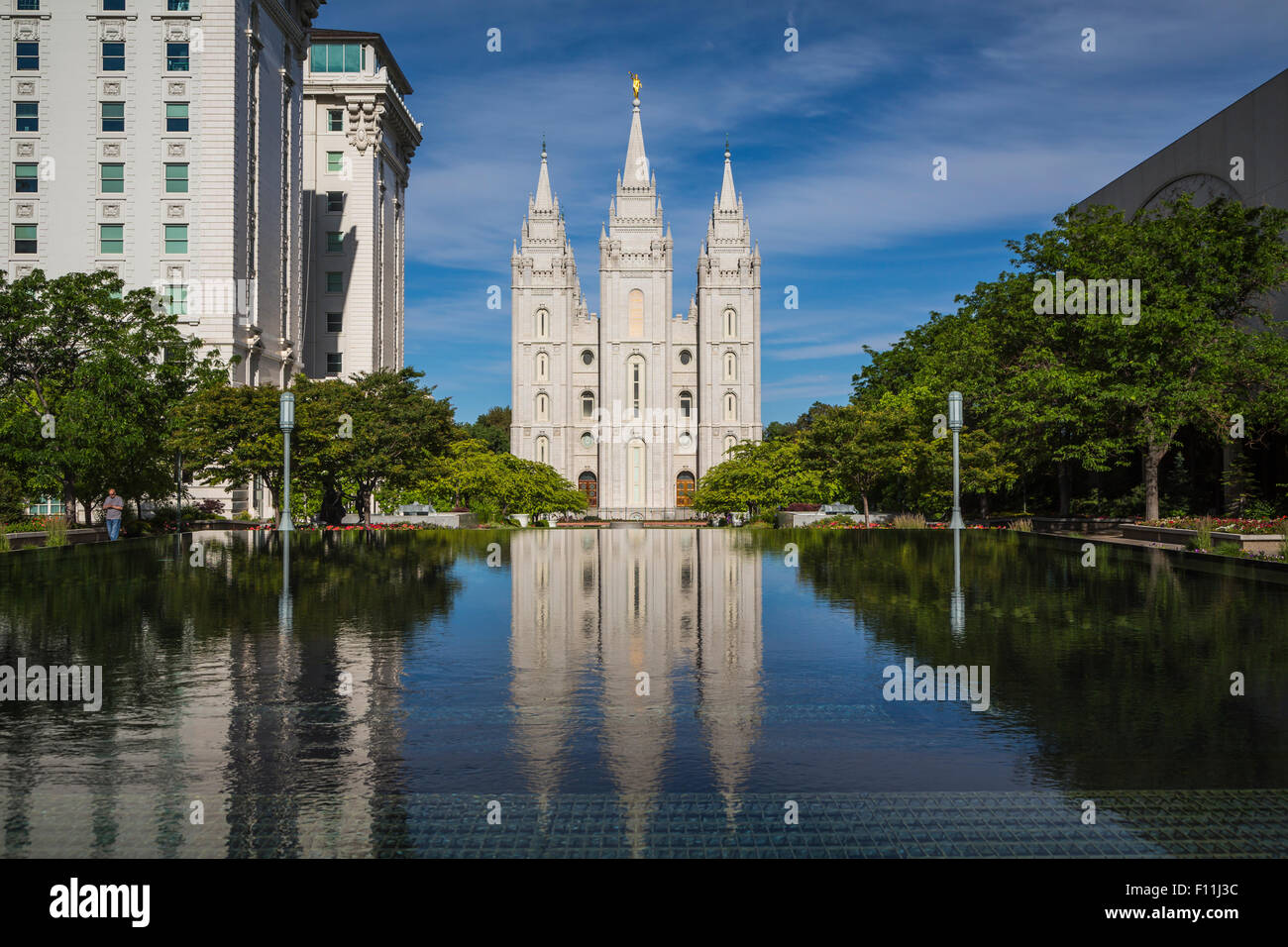The Mormon Temple complex of buildings in salt Lake City, Utah, USA ...