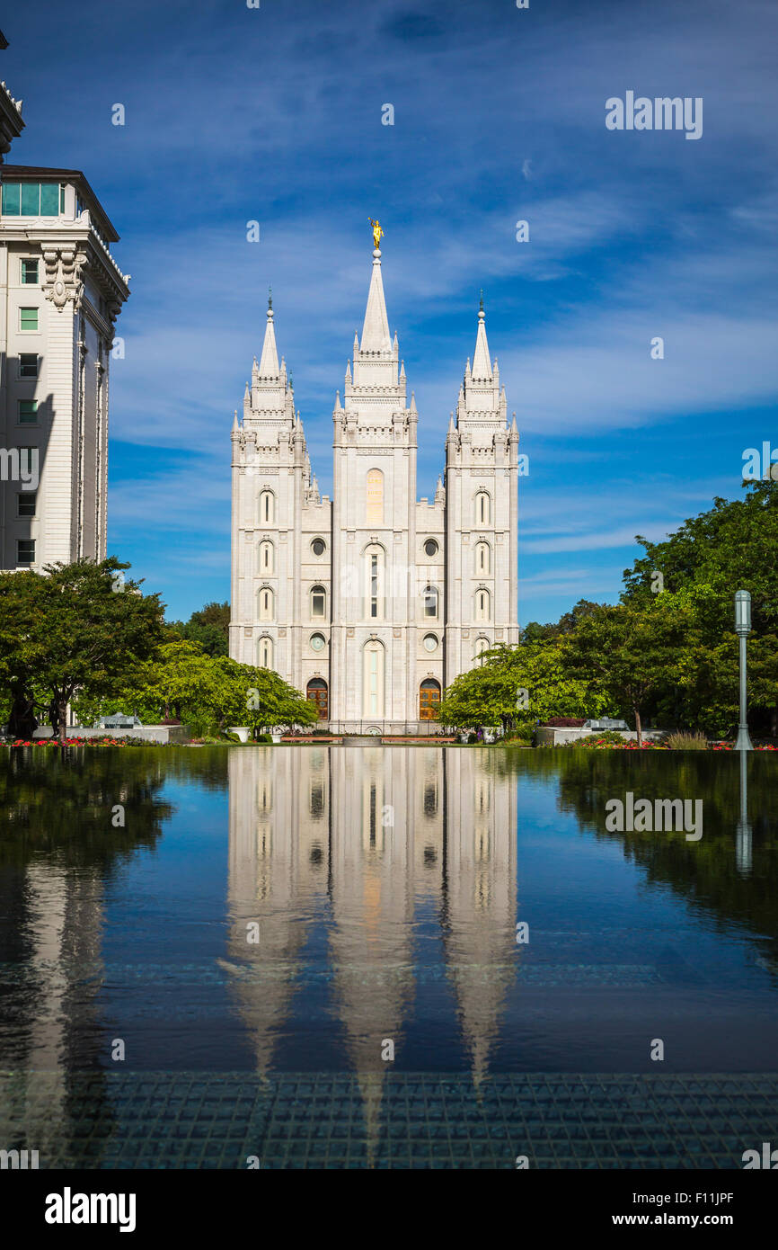 The Mormon Temple complex of buildings in salt Lake City, Utah, USA ...