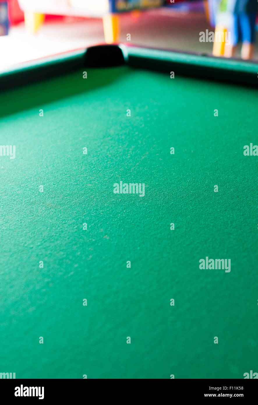 Empty green pool table - background Stock Photo - Alamy
