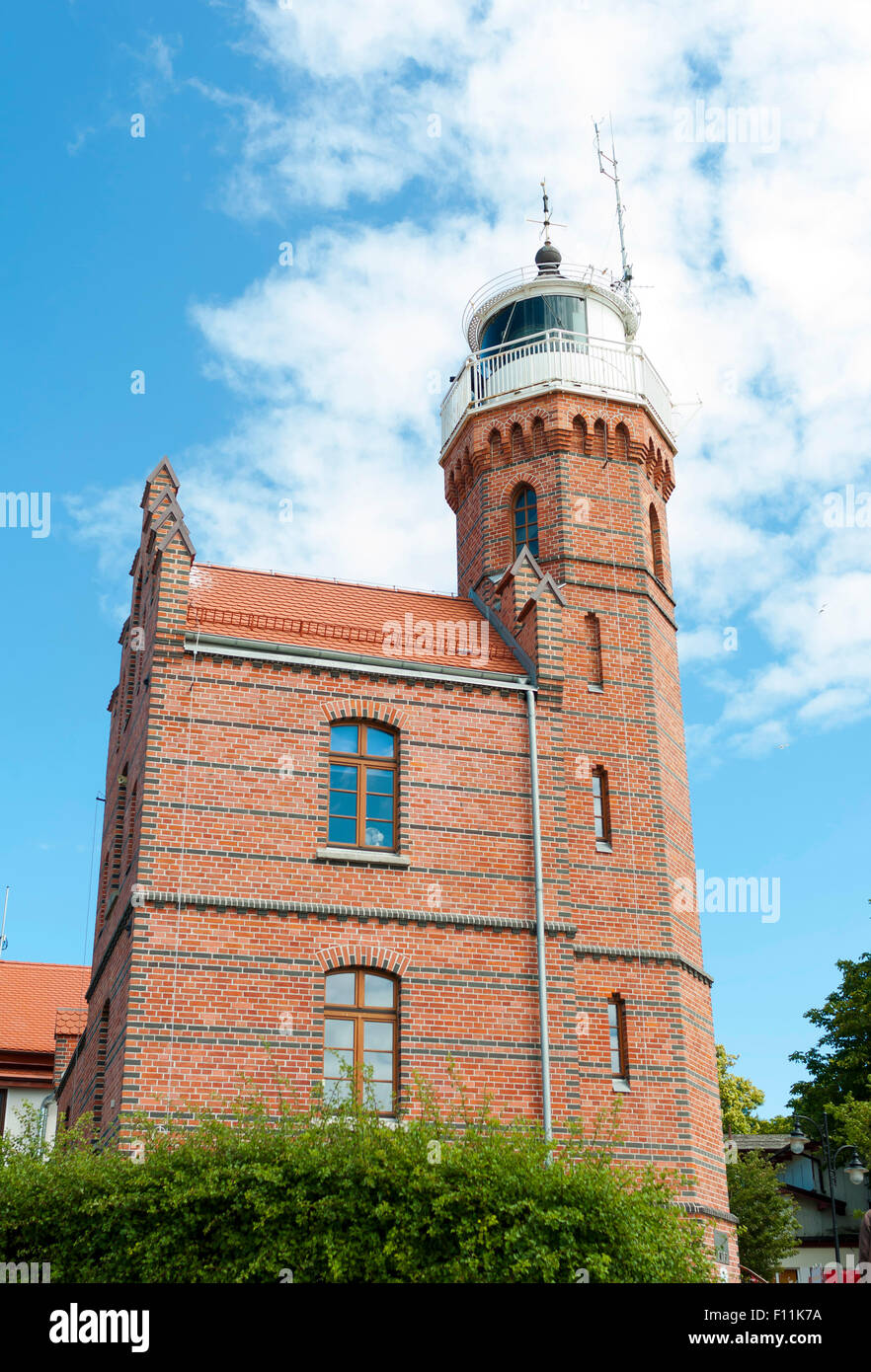 The lighthouse in Ustka city Stock Photo - Alamy