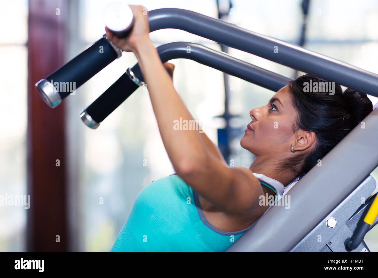 Portrait of a fitness woman workout in gym Stock Photo - Alamy