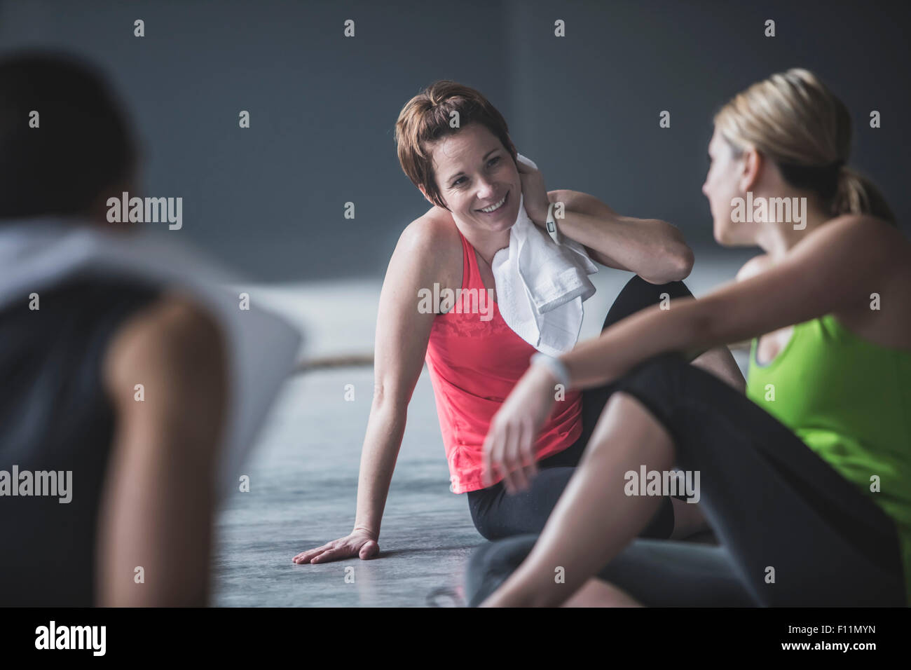 Caucasian woman resting on floor hi-res stock photography and images ...