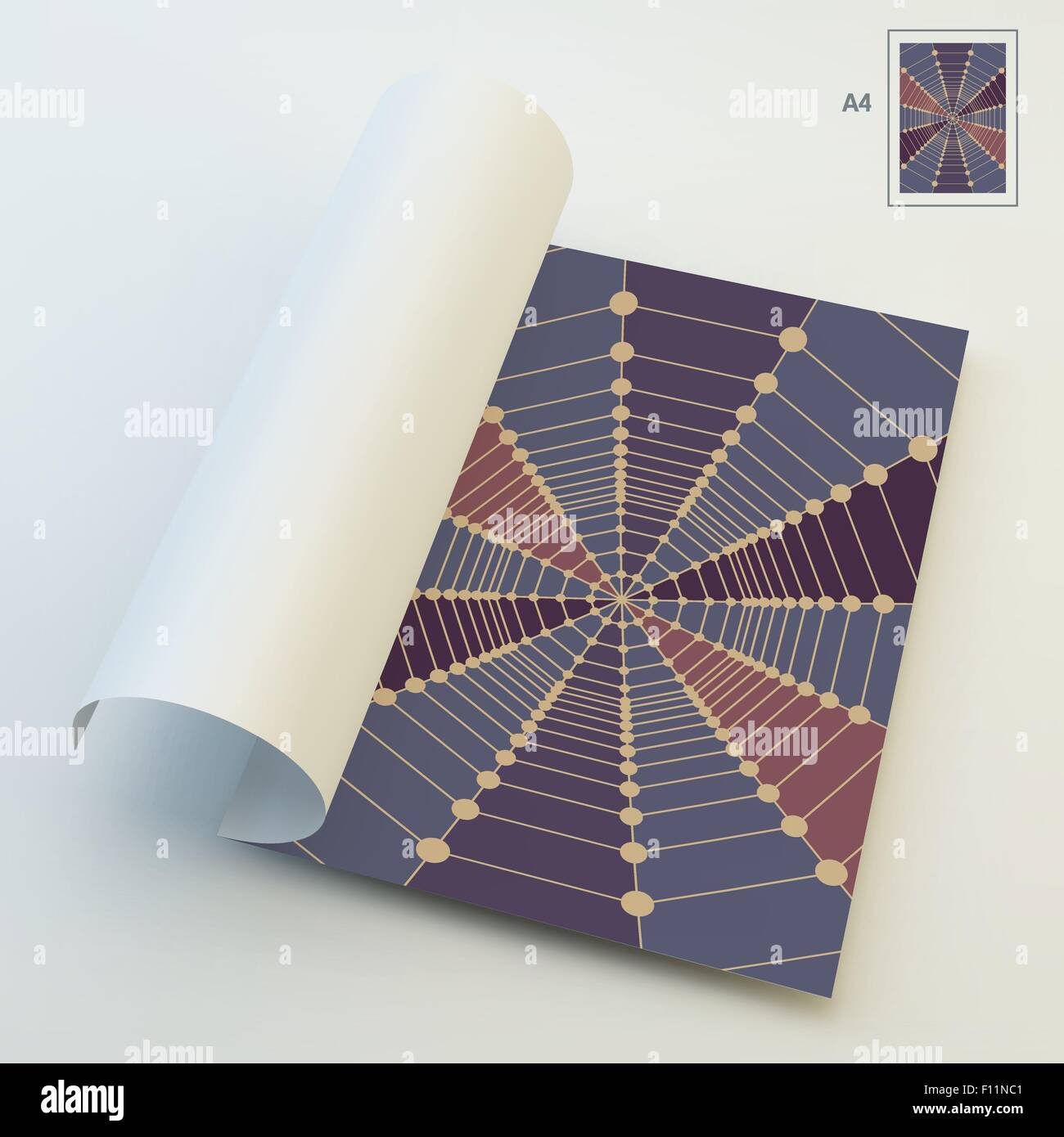 A4 Business Blank. Network Background. 3d Technology Vector ...