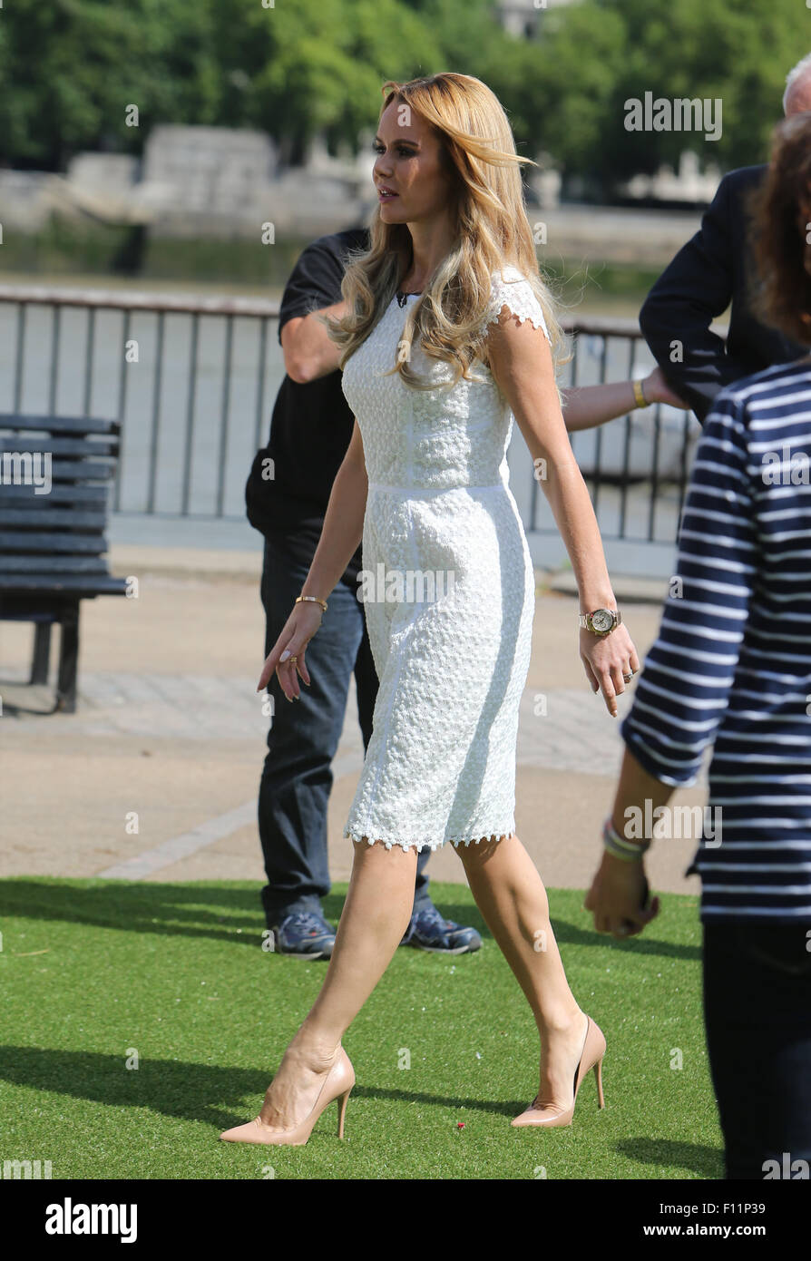 Amanda Holden and Philip Schofield filming on the Southbank Featuring ...