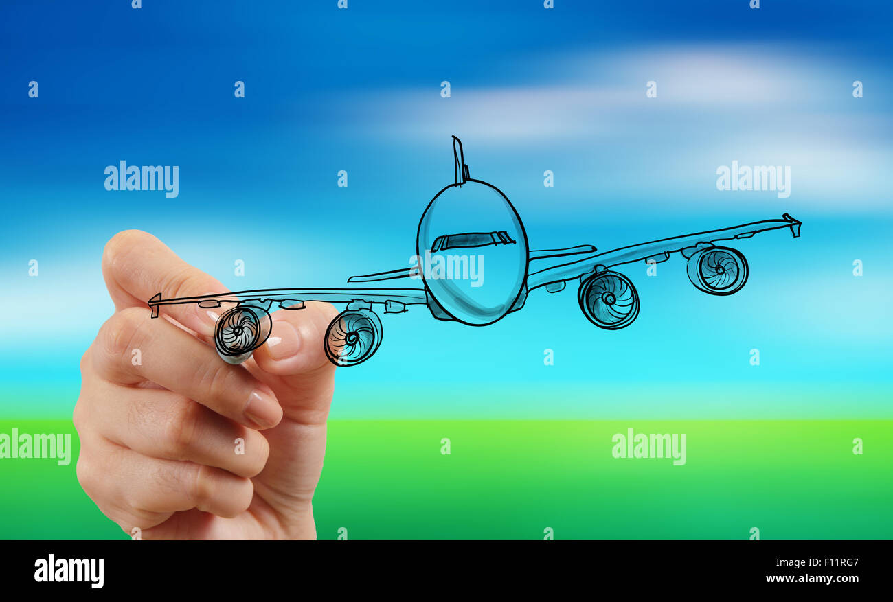Drawing airplane fuselage hi-res stock photography and images - Alamy