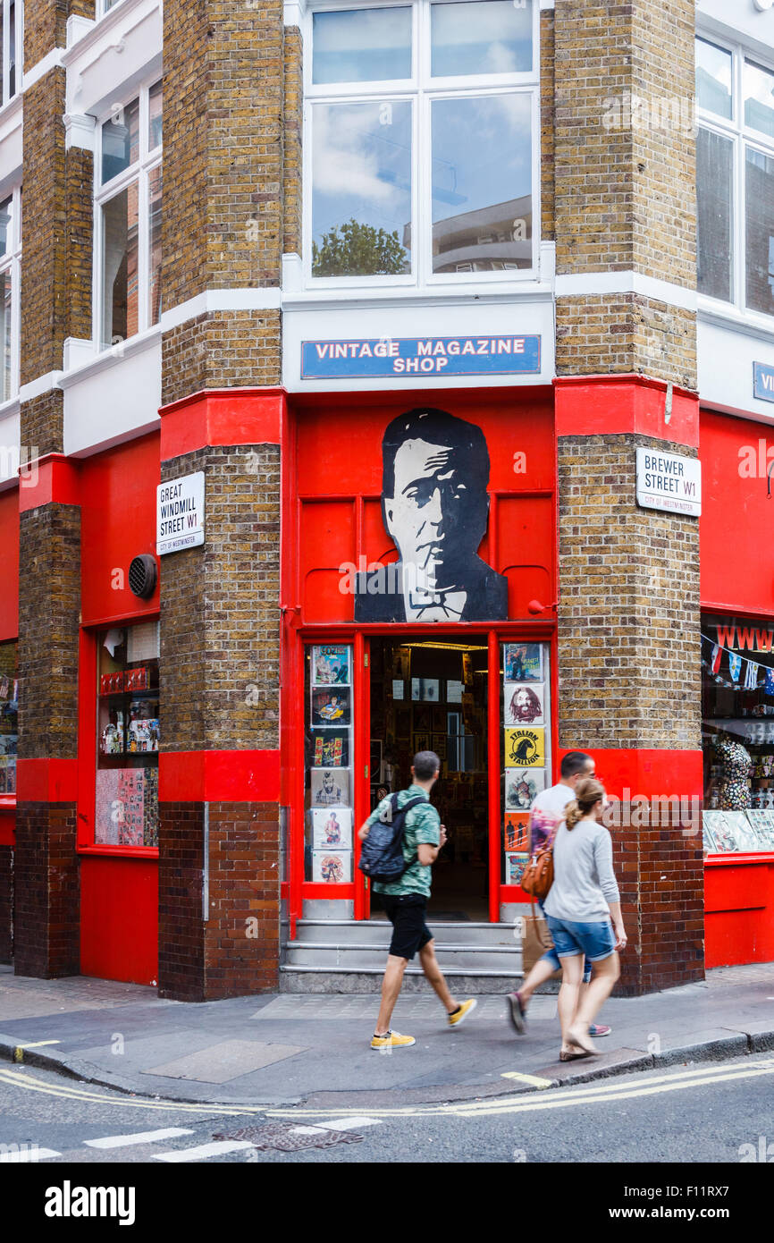 Corner of Great Windmill Street and Bewer Street, Soho, London W1 Stock ...