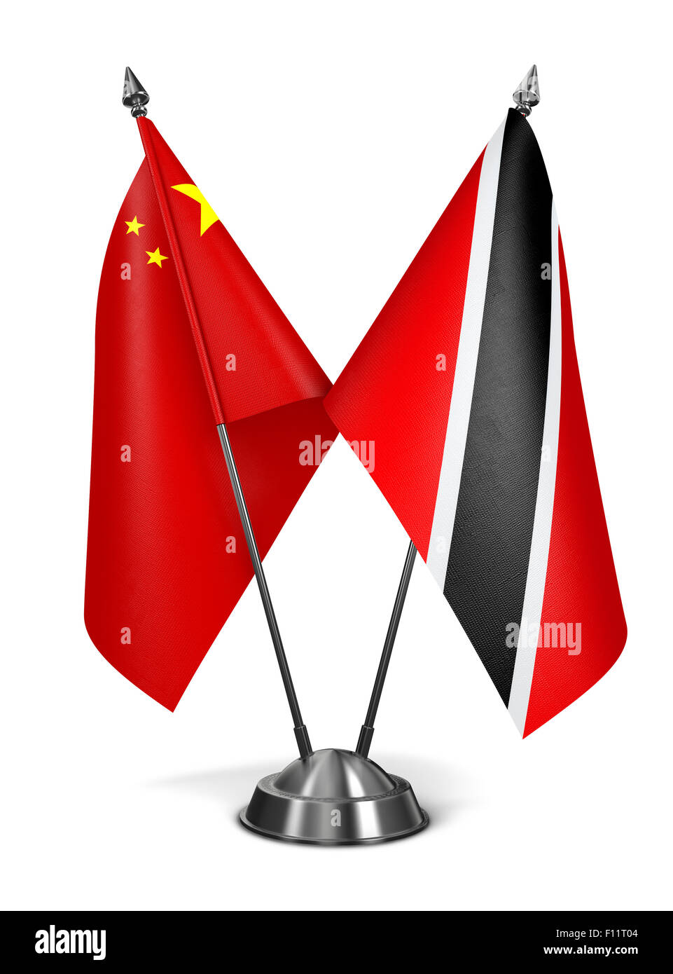China, Trinidad and Tobago - Miniature Flags Stock Photo - Alamy