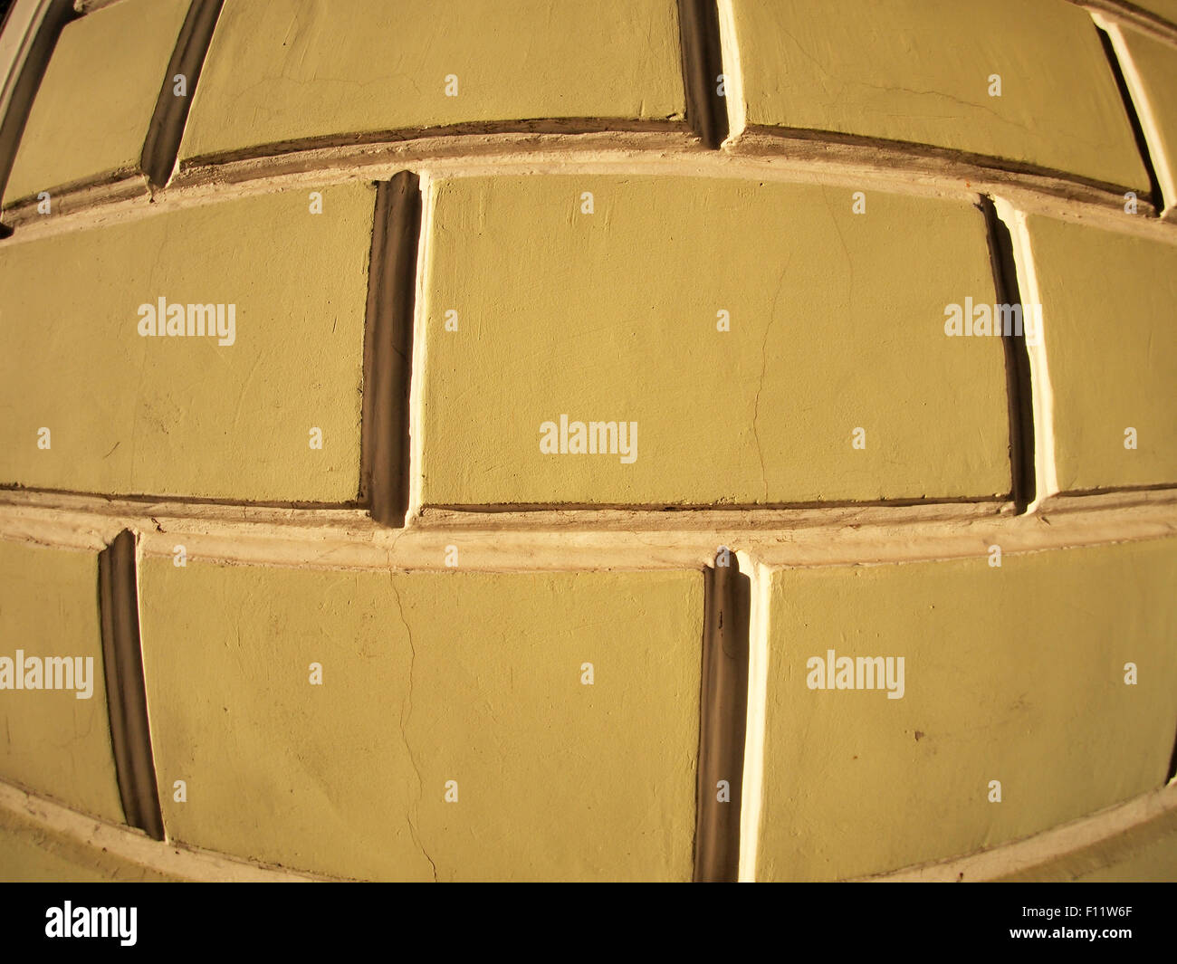 Fragment of the wall surface of the cement with wide angle distortion ...