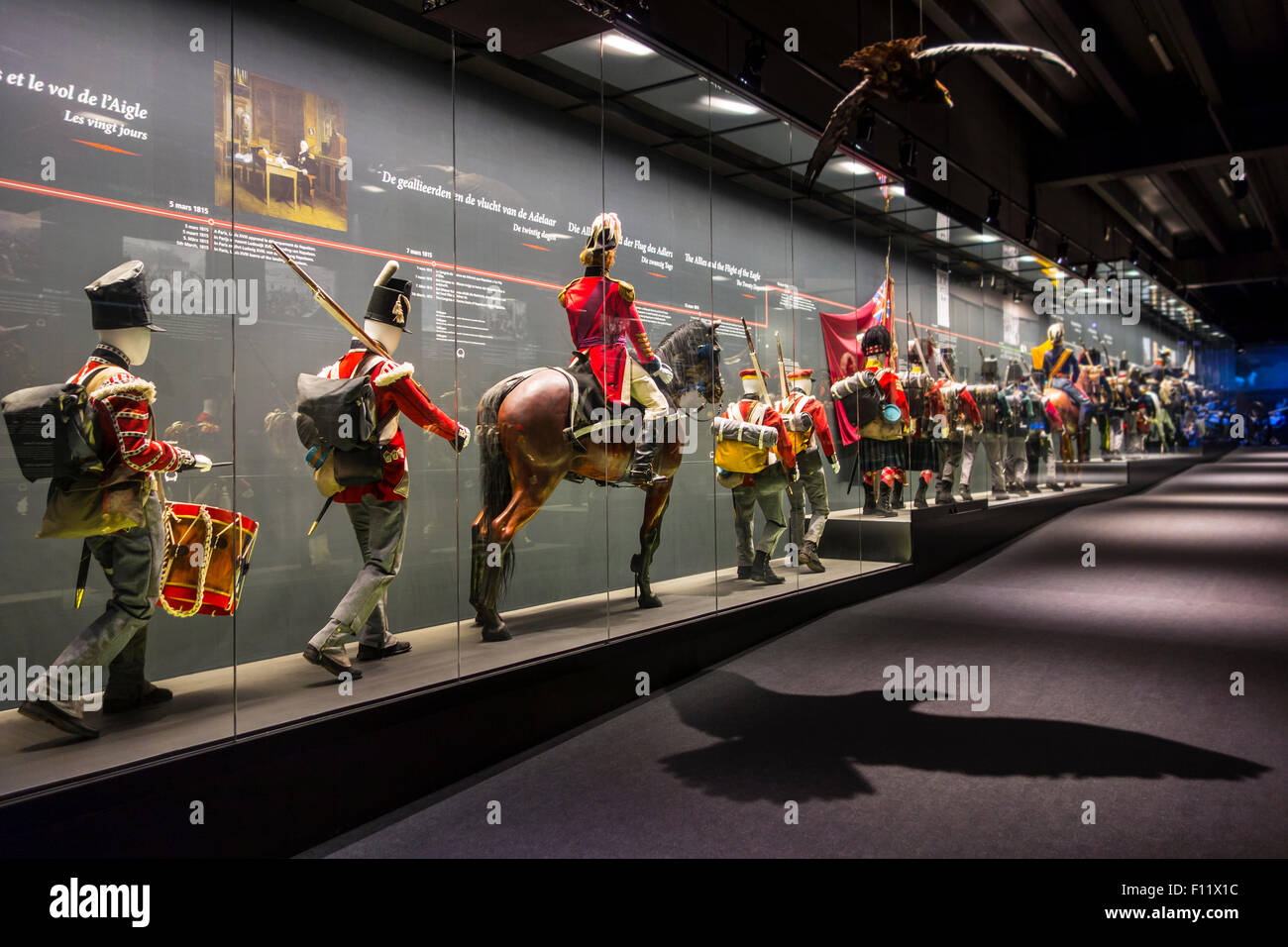Uniforms and weapons of Allied soldiers in the Memorial 1815 museum ...