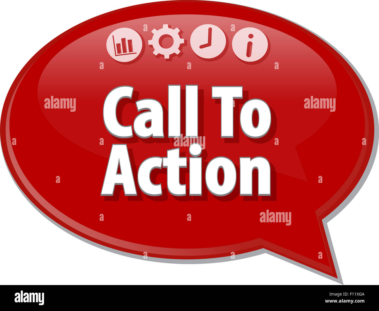 Speech bubble dialog illustration of business term saying Call To ...