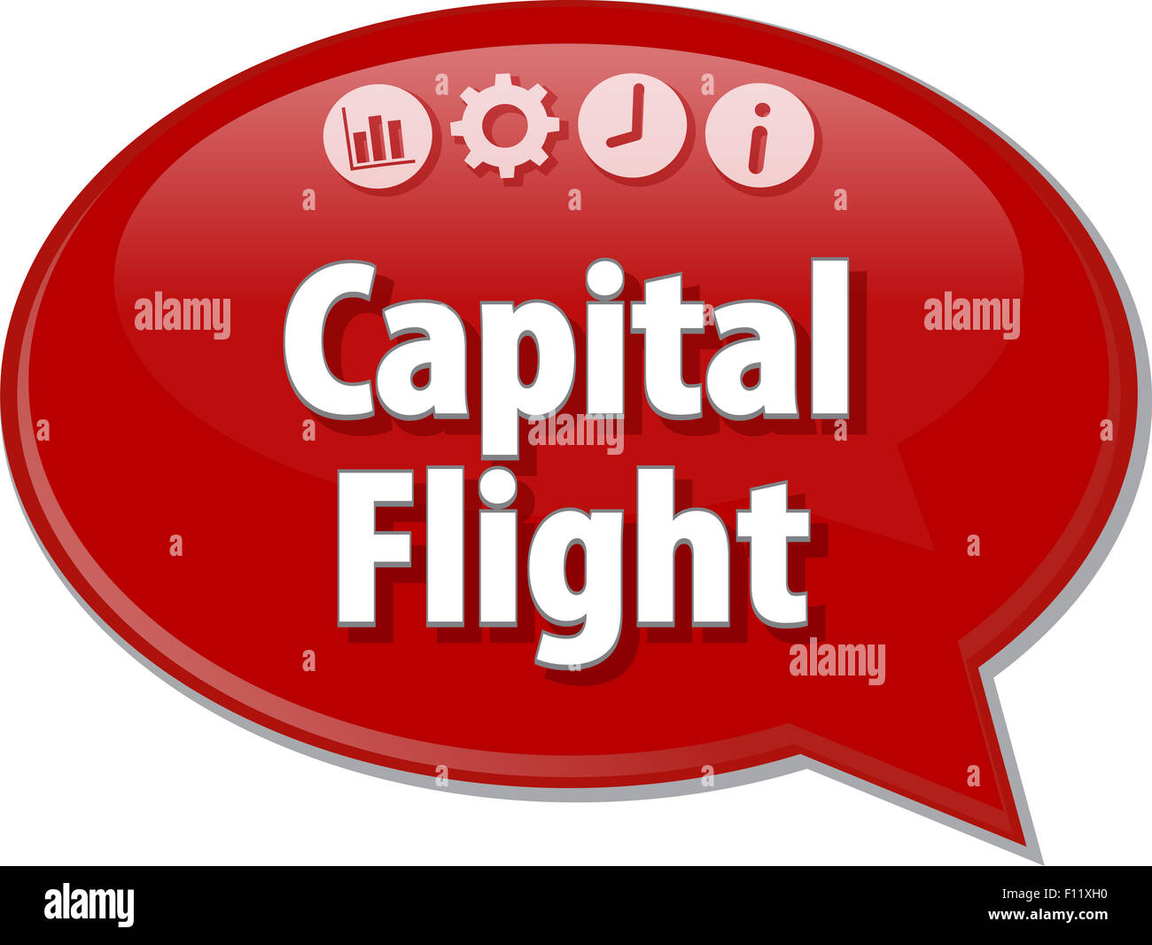 Speech bubble dialog illustration of business term saying Capital ...