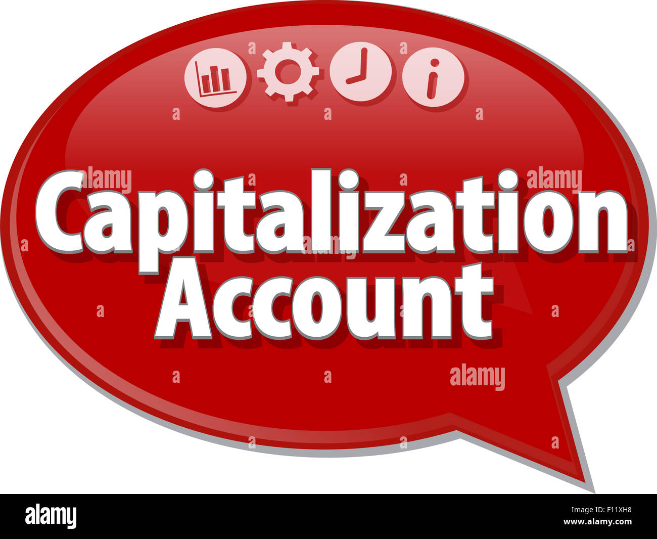 Speech bubble dialog illustration of business term saying ...