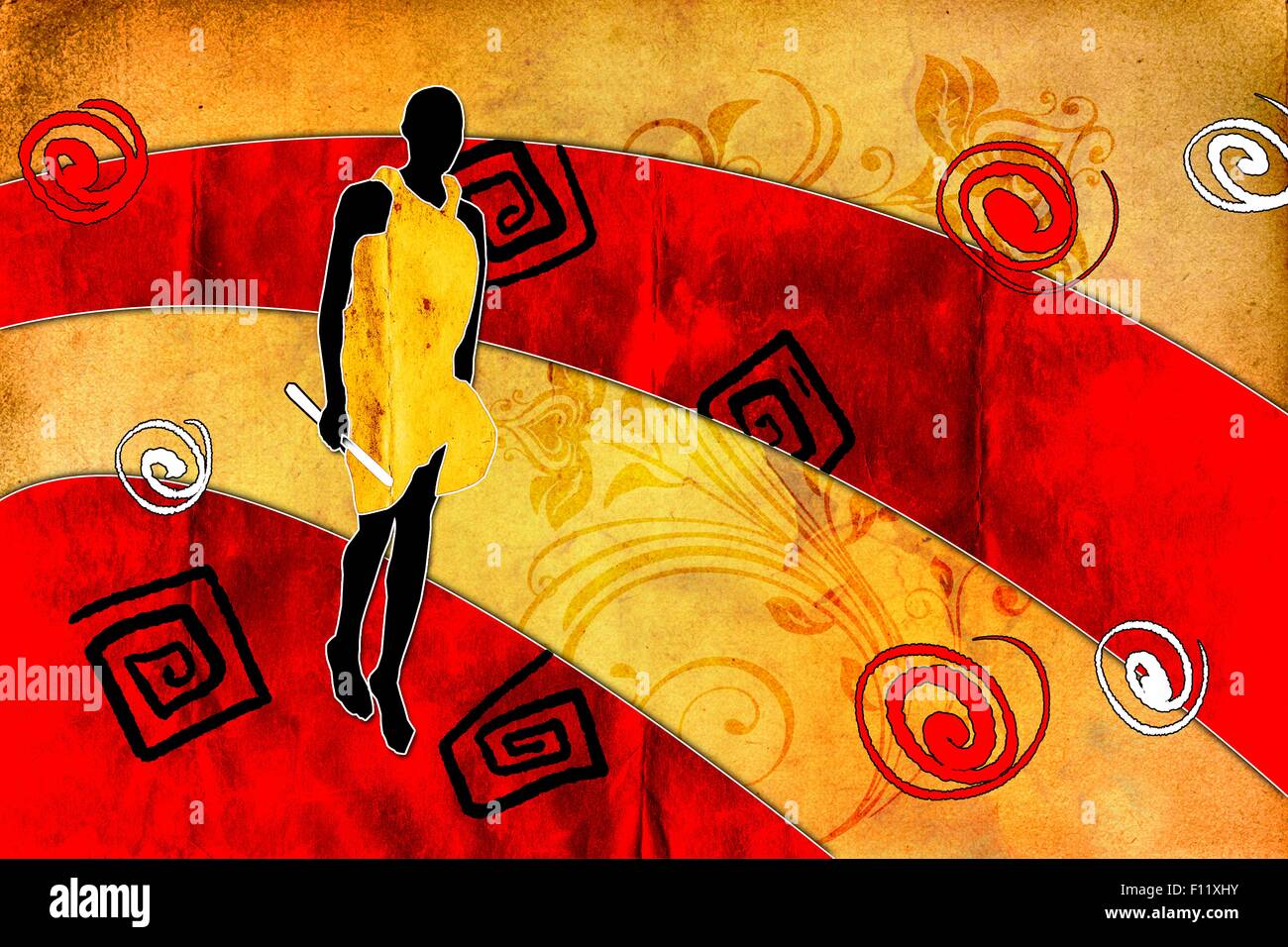 African ethnic retro vintage Stock Photo - Alamy