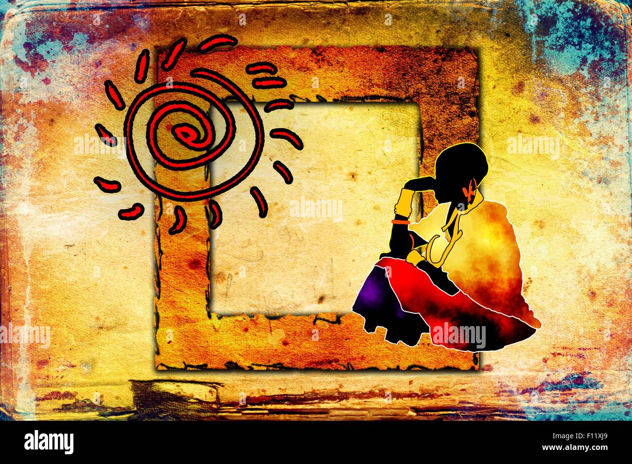 African ethnic retro vintage Stock Photo - Alamy