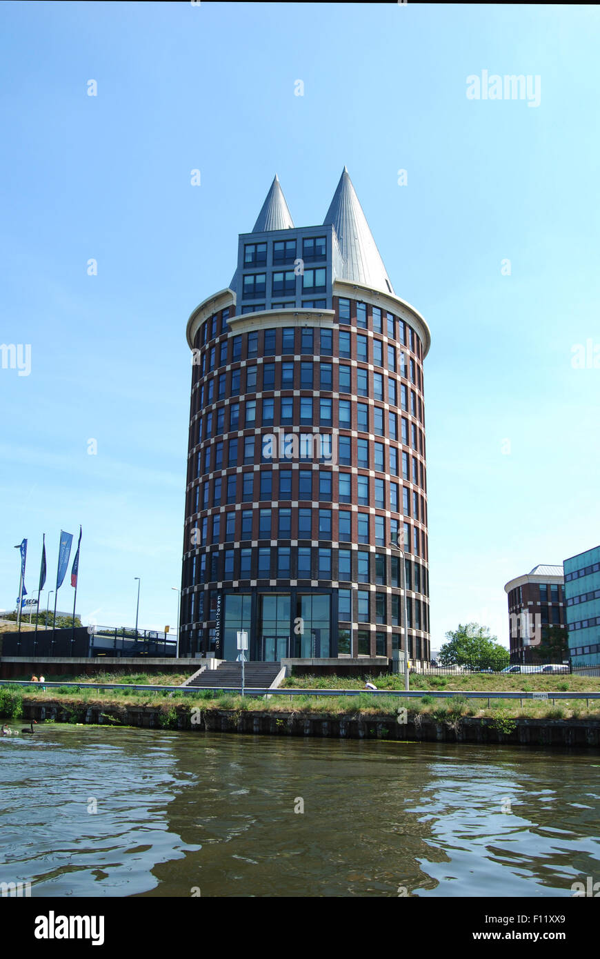 Natalini tower, Roermond Netherlands from the river Maas Stock Photo ...