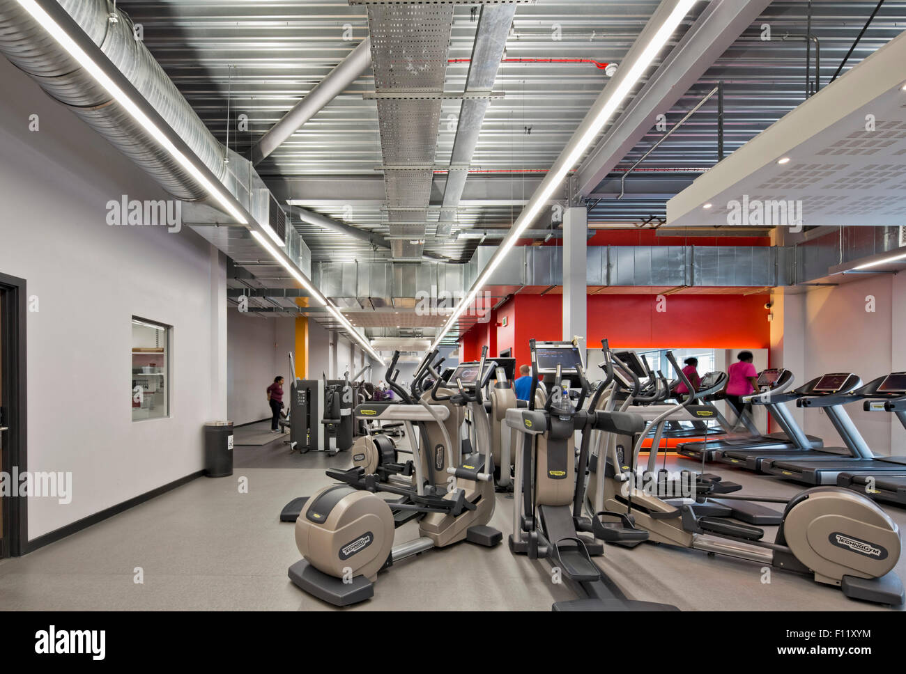 Gym interior. Abbey Leisure Centre Barking, Barking, United Kingdom ...
