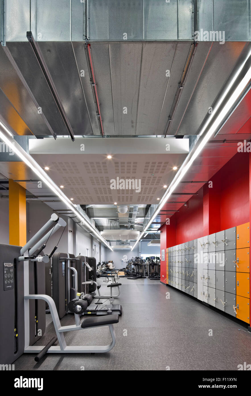 Corridor perspective in gym. Abbey Leisure Centre Barking, Barking ...