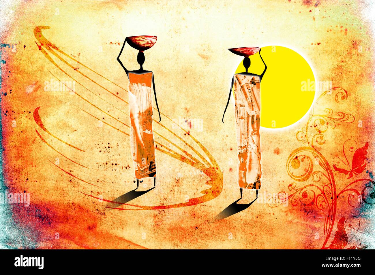 African ethnic retro vintage Stock Photo - Alamy