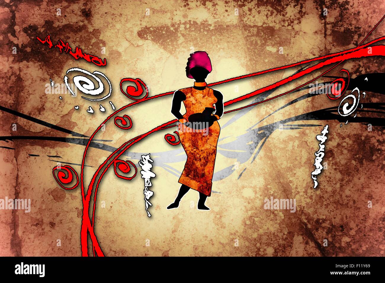 African ethnic retro vintage Stock Photo - Alamy
