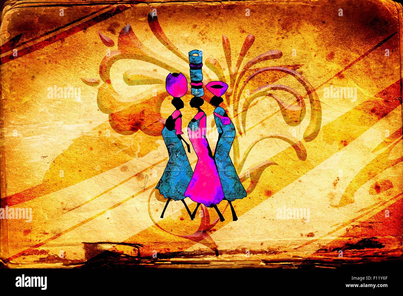 African ethnic retro vintage Stock Photo - Alamy