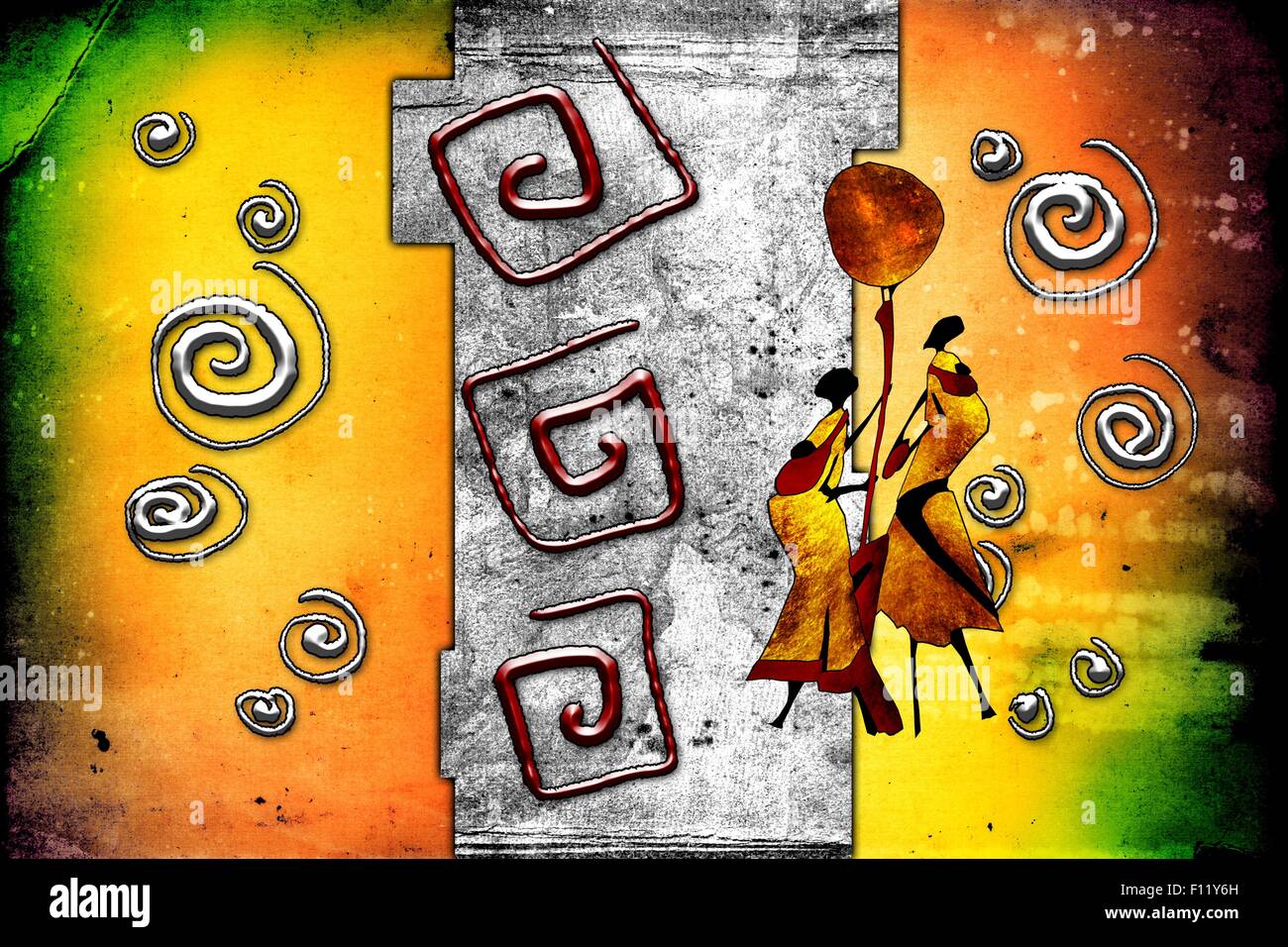 African ethnic retro vintage Stock Photo - Alamy