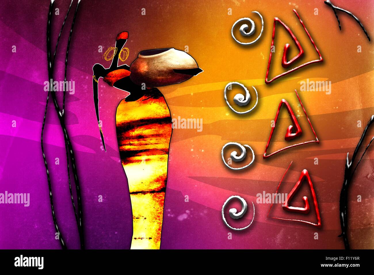 African ethnic retro vintage Stock Photo - Alamy