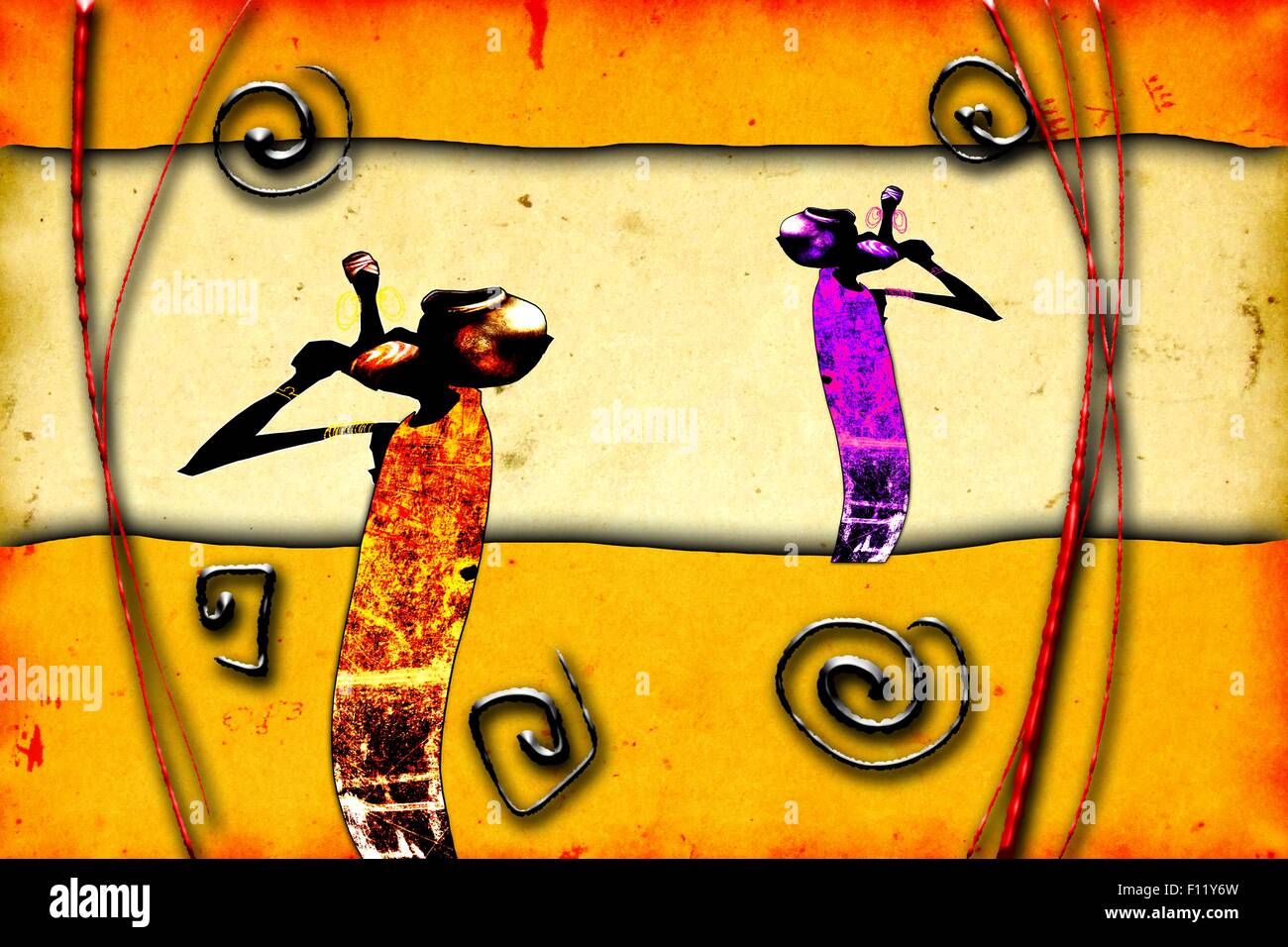 African ethnic retro vintage Stock Photo - Alamy