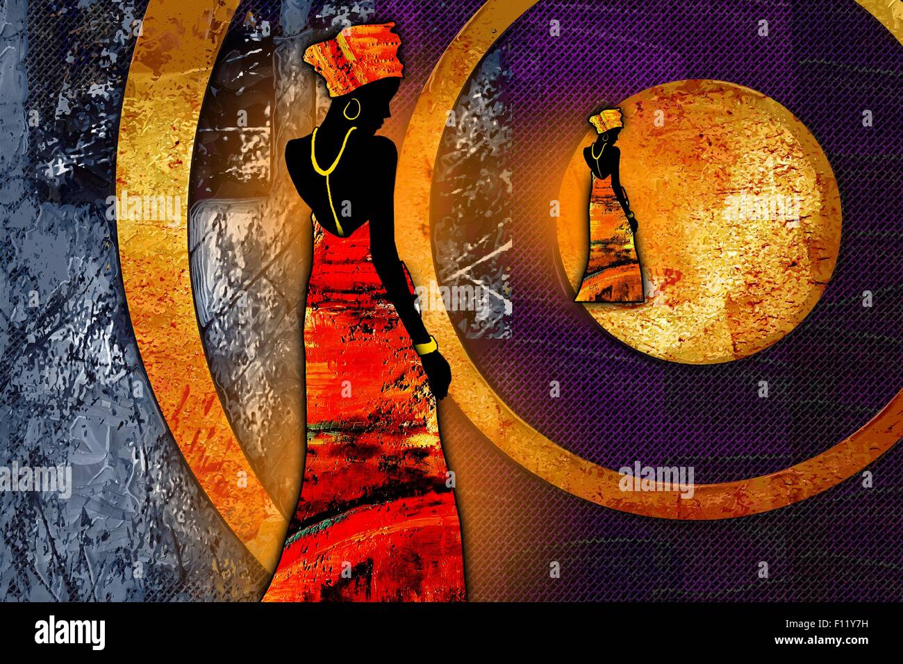 African ethnic retro vintage Stock Photo - Alamy