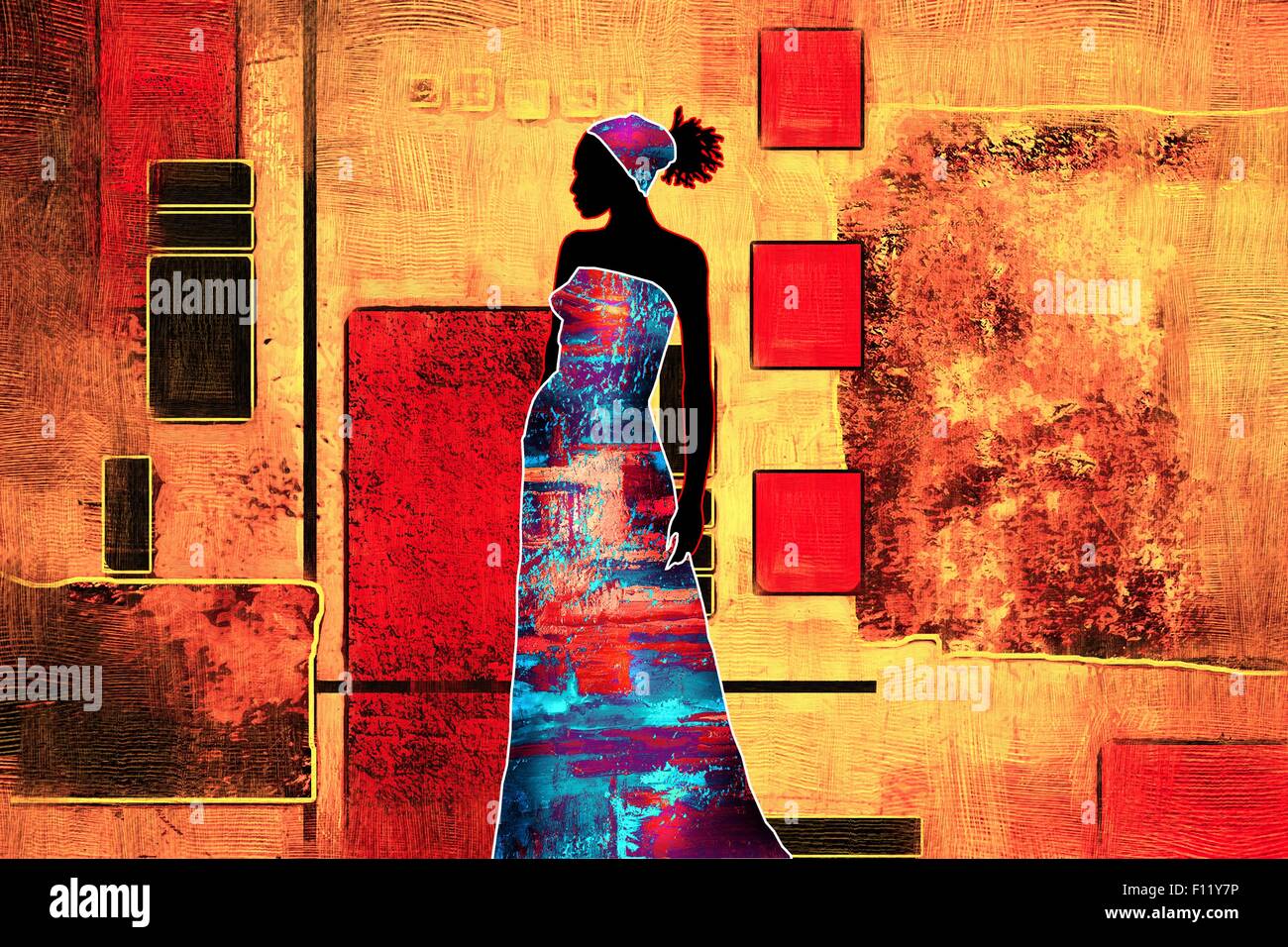 African ethnic retro vintage Stock Photo - Alamy