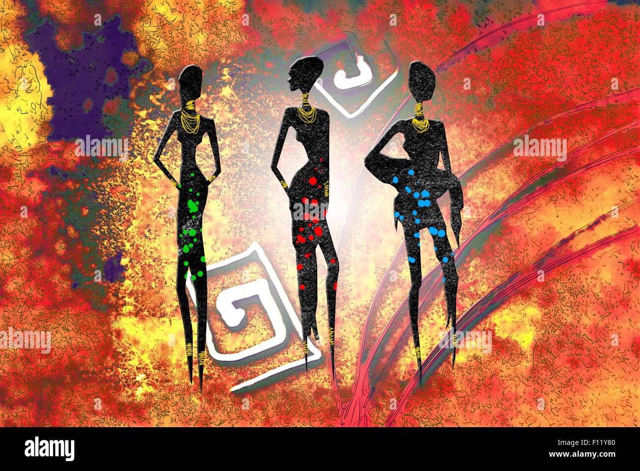 African ethnic retro vintage Stock Photo - Alamy