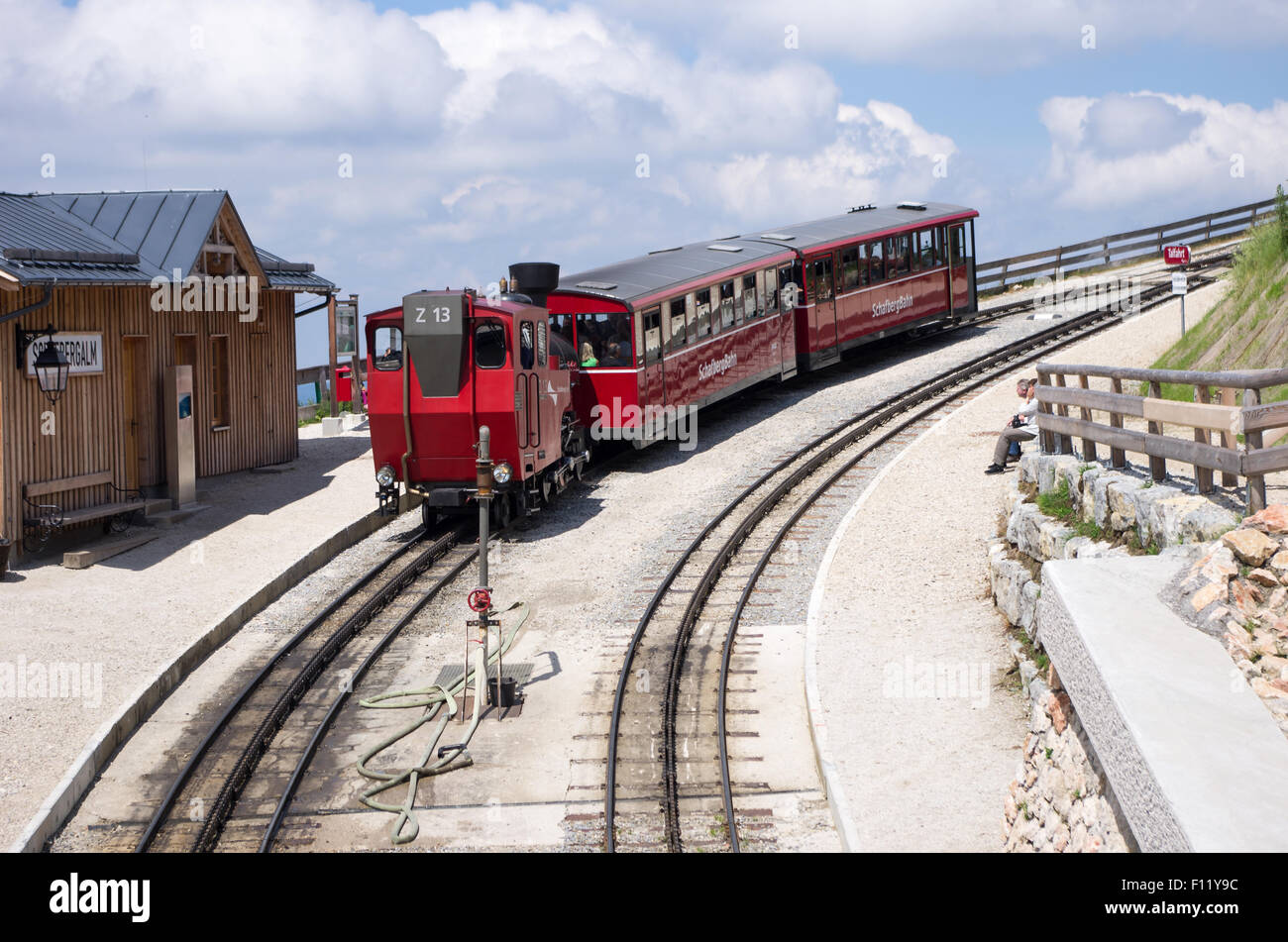 Schafberg steam cog train hi-res stock photography and images - Alamy