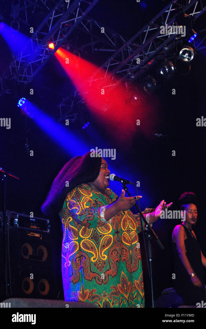 Sarah Jane, Dutch singer on stage at Zomerparkfeesten Venlo 2015 Stock ...