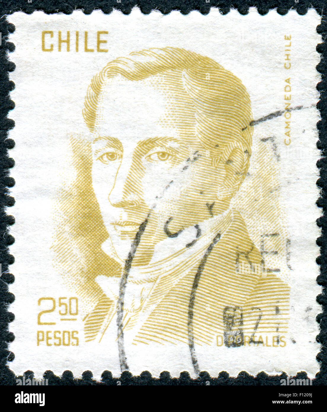 CHILE - CIRCA 1978: Postage stamps printed in Chile, is depicted ...