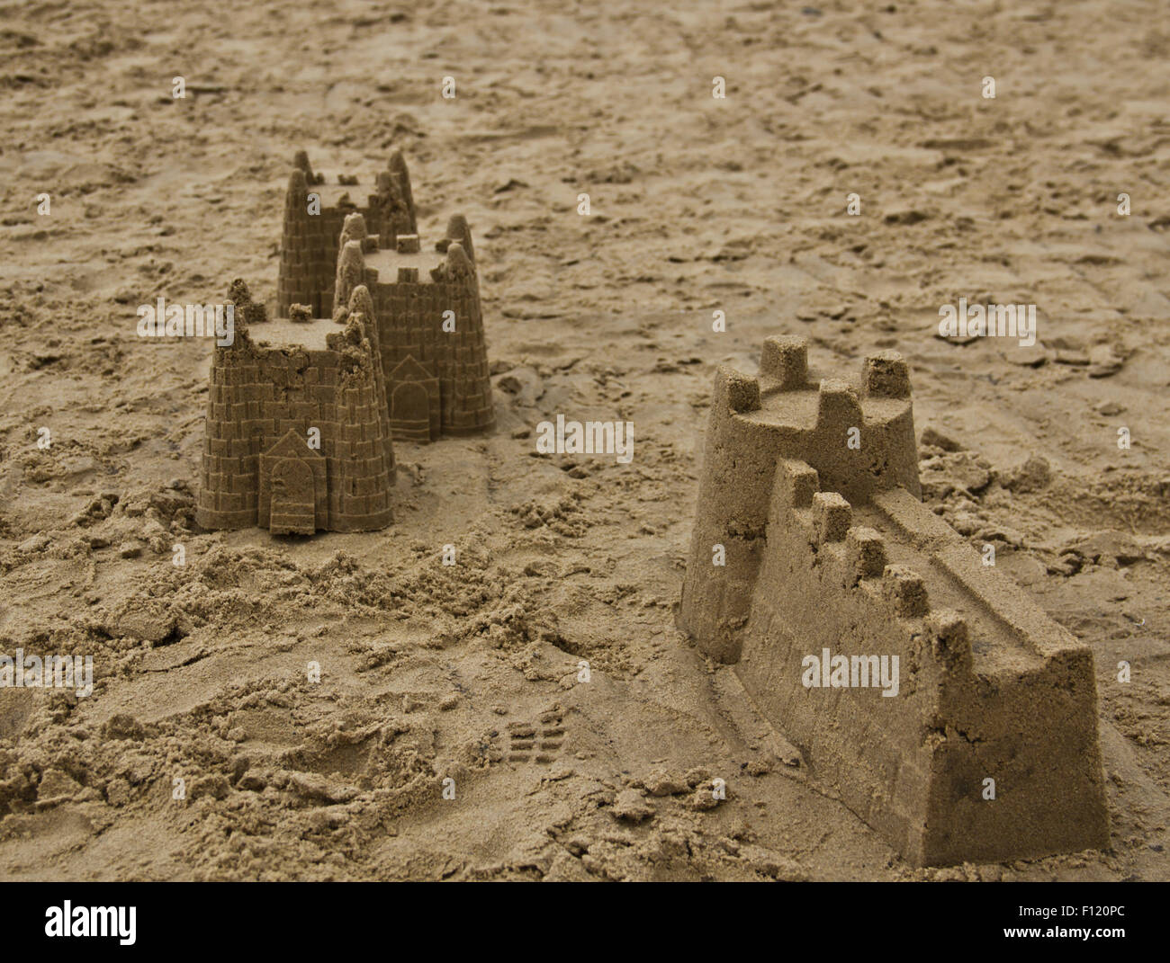 English beach sandcastles hi-res stock photography and images - Alamy