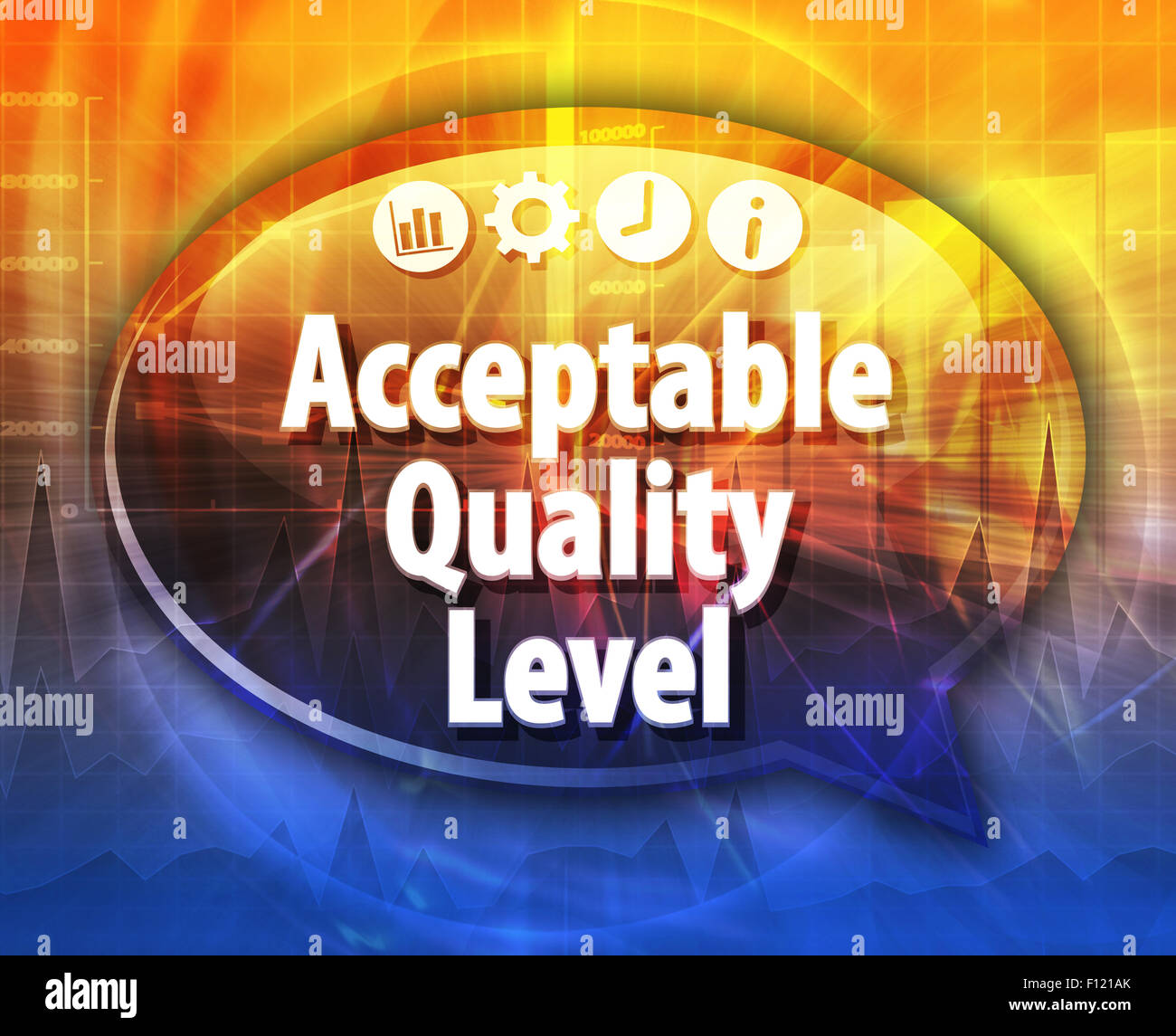 Speech bubble dialog illustration of business term saying Acceptable ...