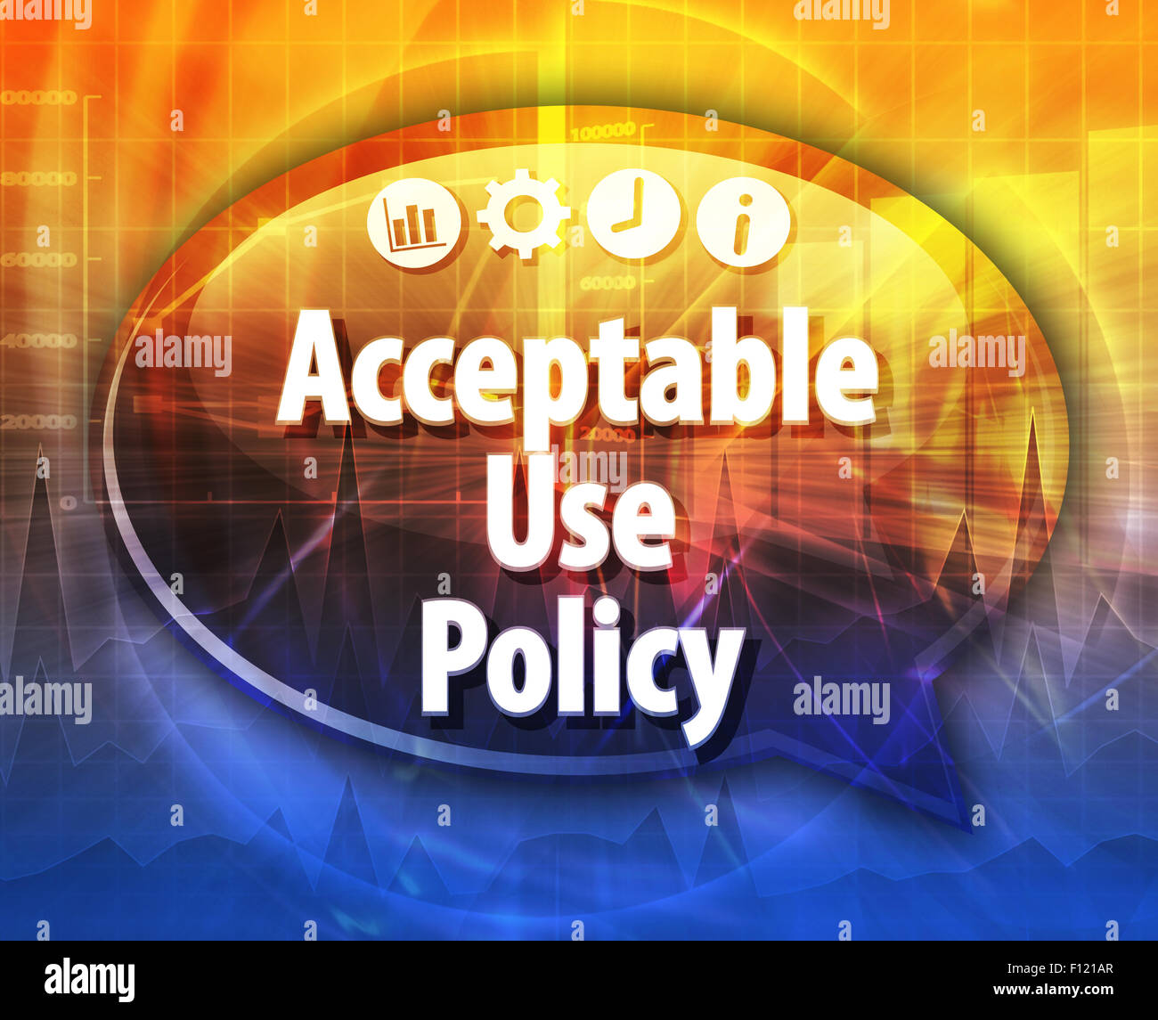 Speech bubble dialog illustration of business term saying Acceptable ...