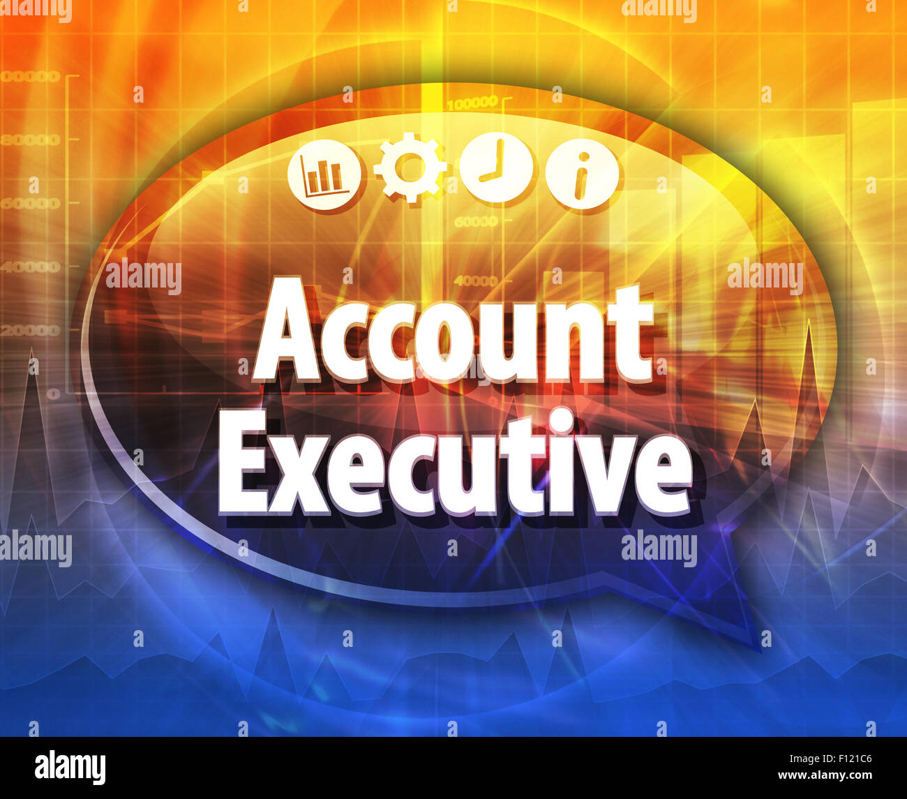 Speech bubble dialog illustration of business term saying account ...
